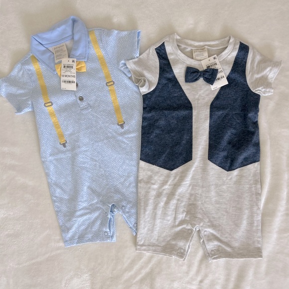 One Pieces | Nwtboys Sunsuits 2 Boys Outfits With Attached Suspenders ...